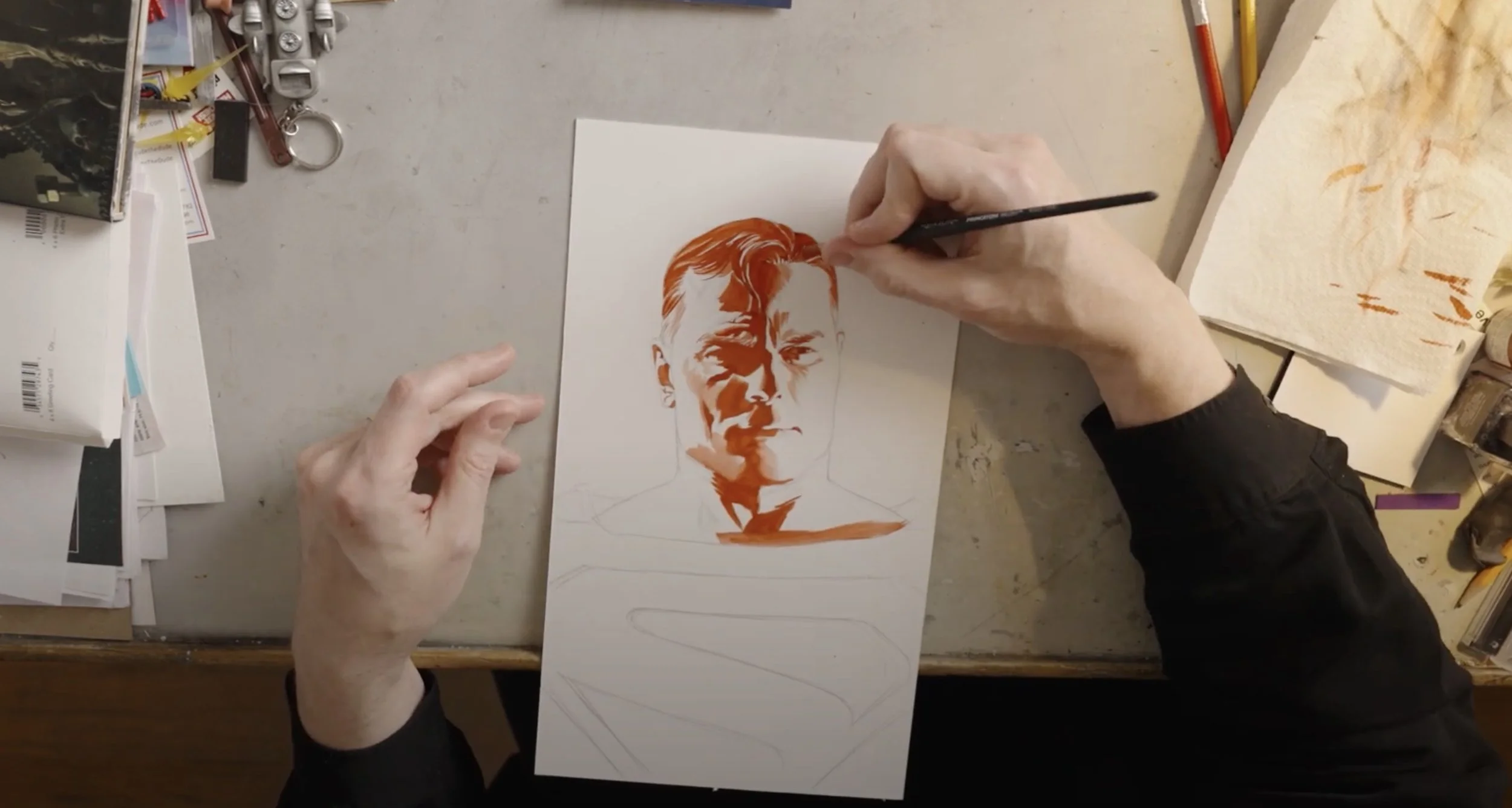 Watch Legendary Comic Artist Alex Ross Paint Superman in Clip From THE LEGEND OF KINGDOM COME ...